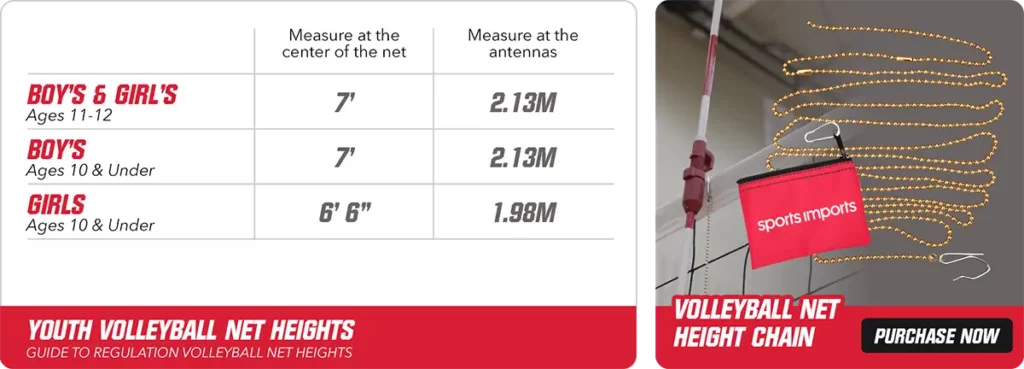 Regulation Volleyball Net Heights Guide | Sports Imports
